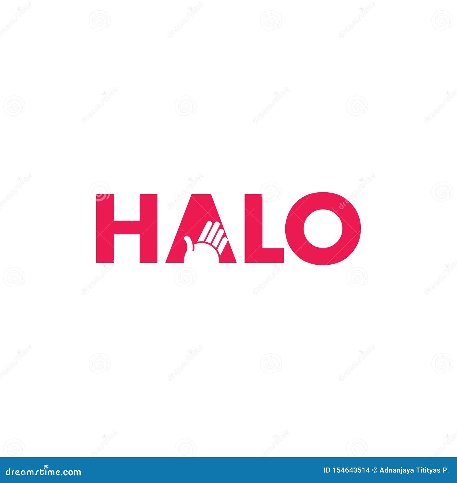 Text Halo Hand Symbol Logo Vector Stock Vector - Illustration of ...