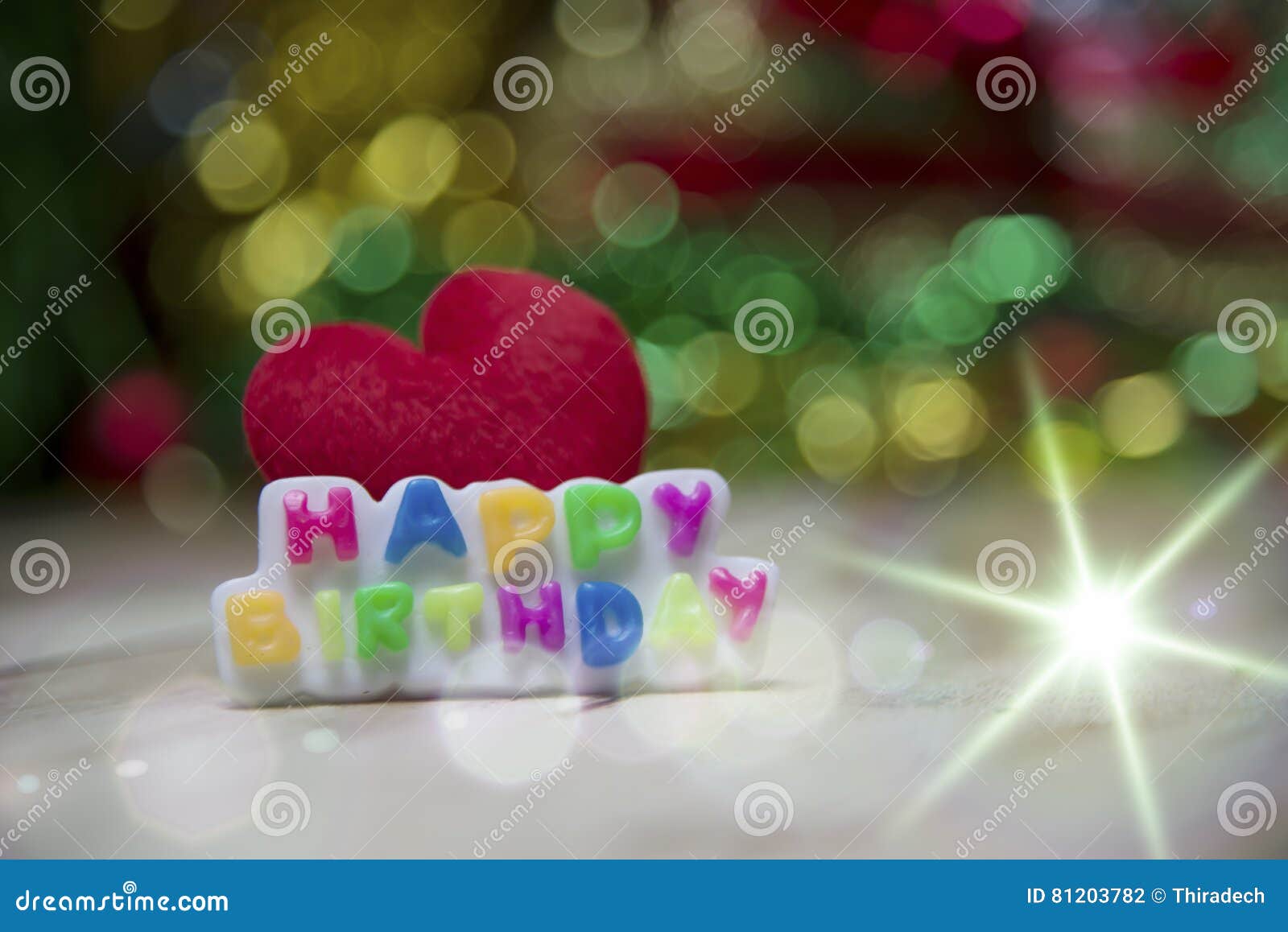Text Happy Birthday View Beautiful Stock Photo - Image of decoration ...