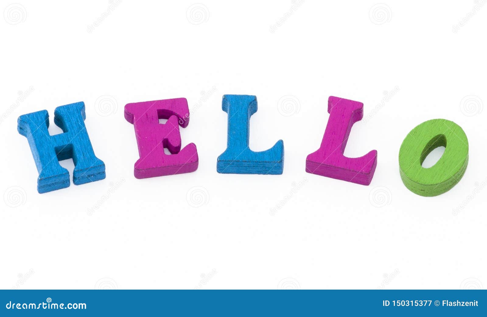 Text Hello stock image. Image of color, block, colored - 150315377
