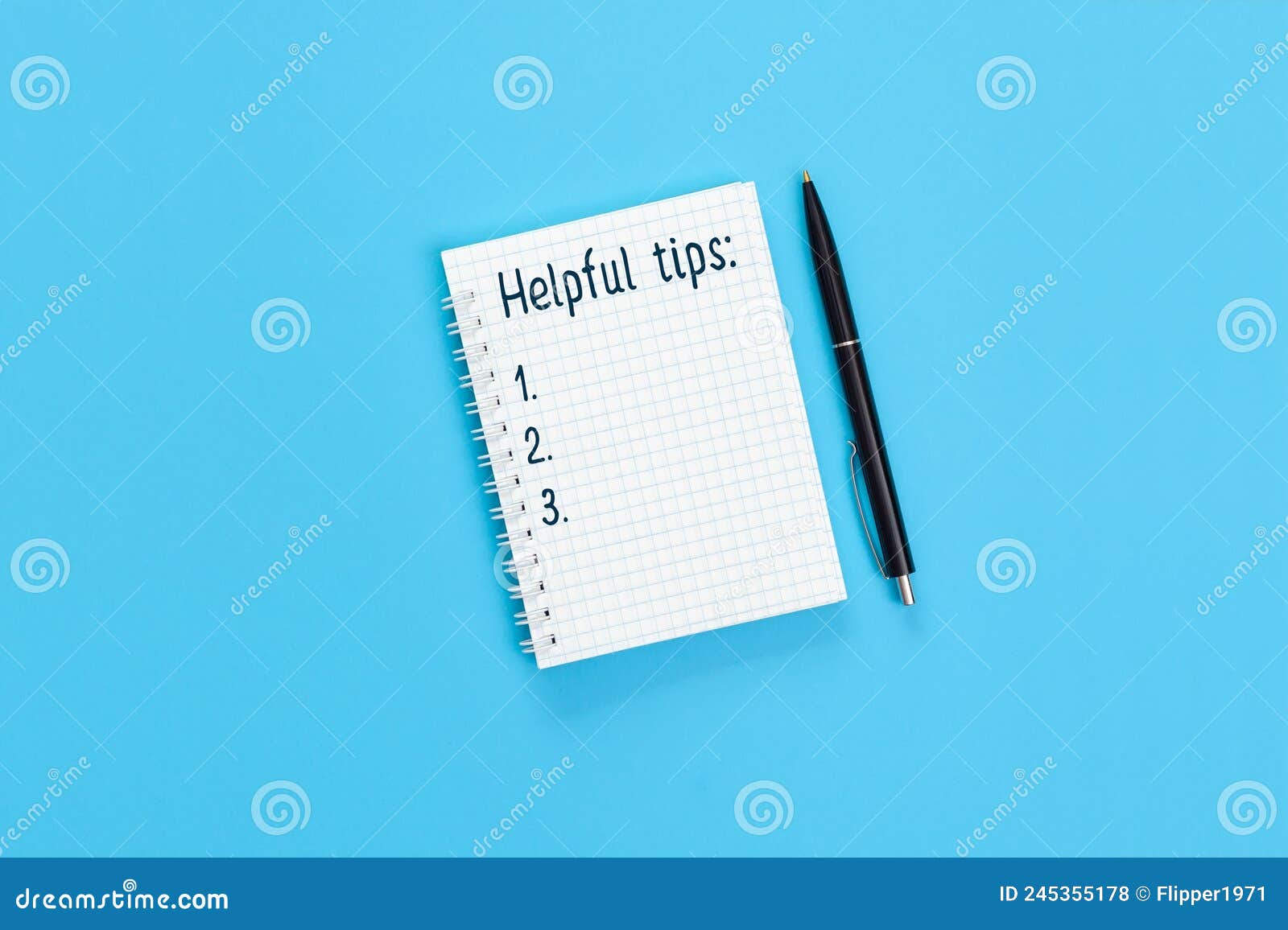 The Text Helpful Tips is Written on a Notebook Page Stock Photo - Image ...