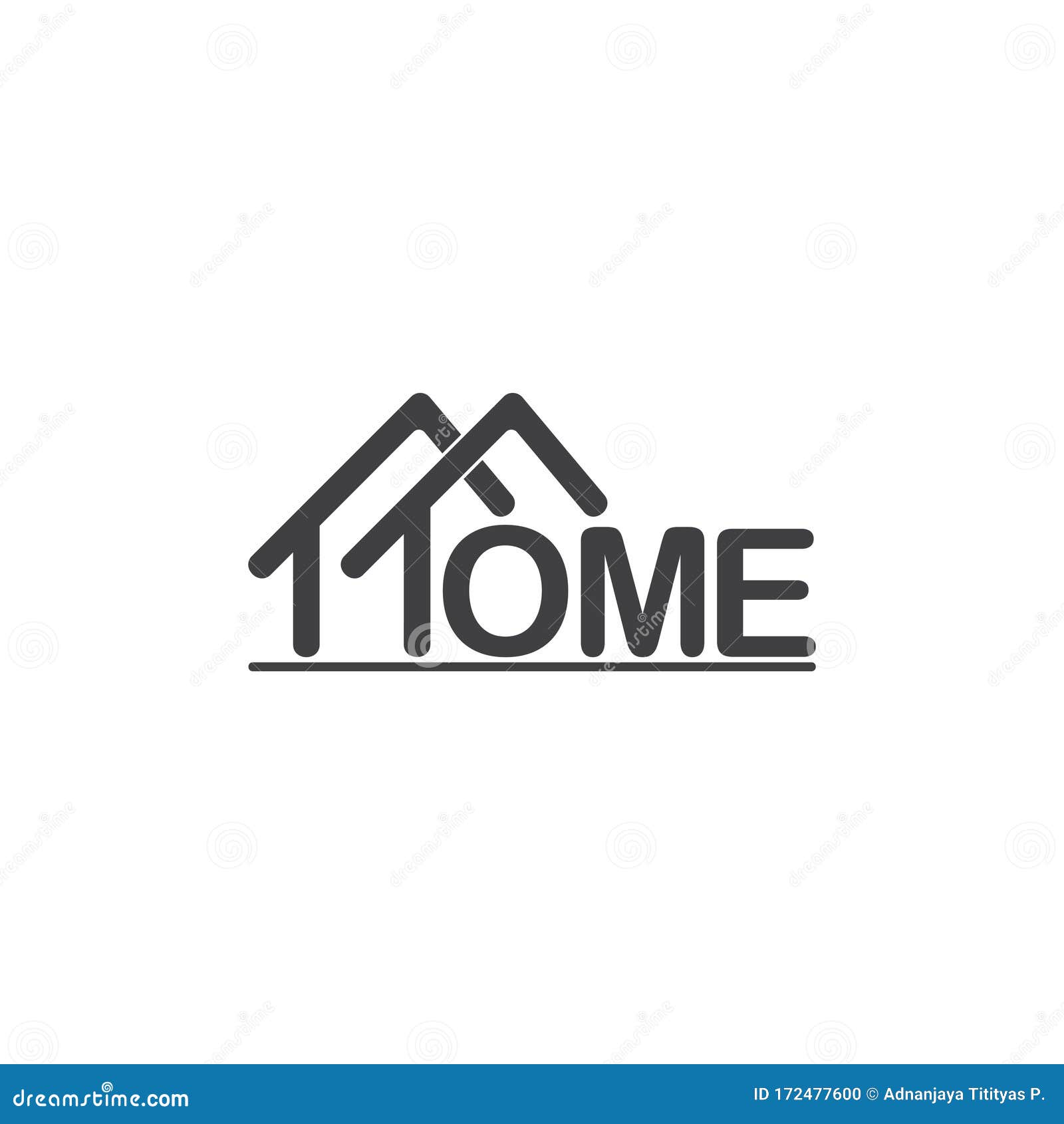 Text Home Symbol Logo Vector Stock Vector - Illustration of symbol ...