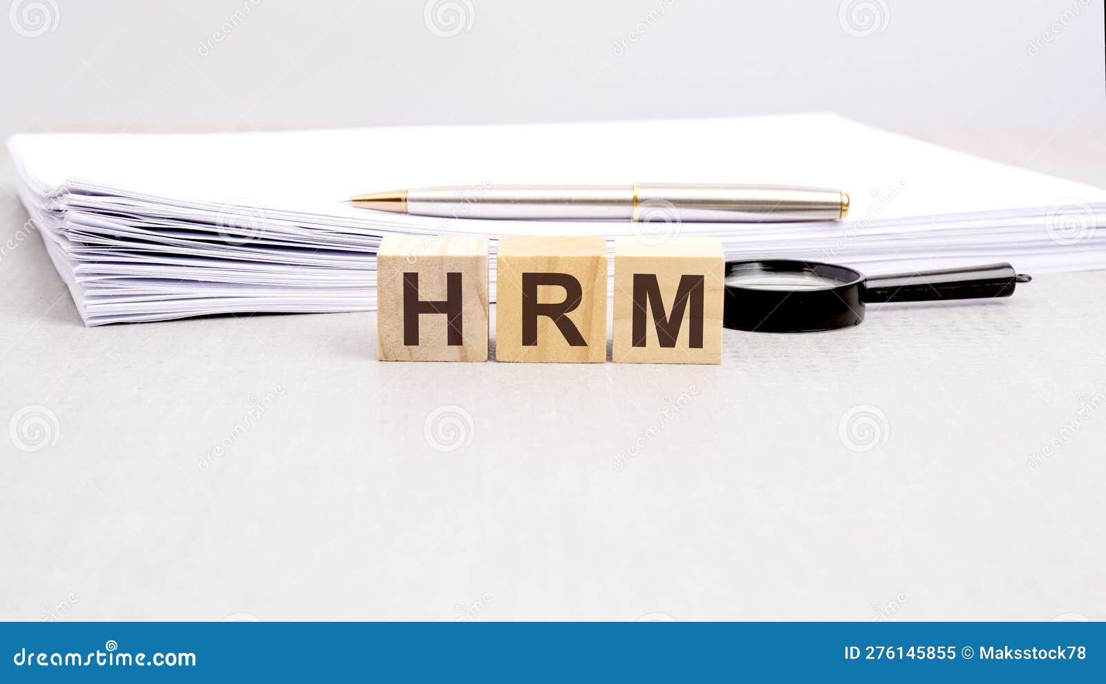 Text HRM Written on the Wooden Cubes in Black Letters, the Cubes are ...