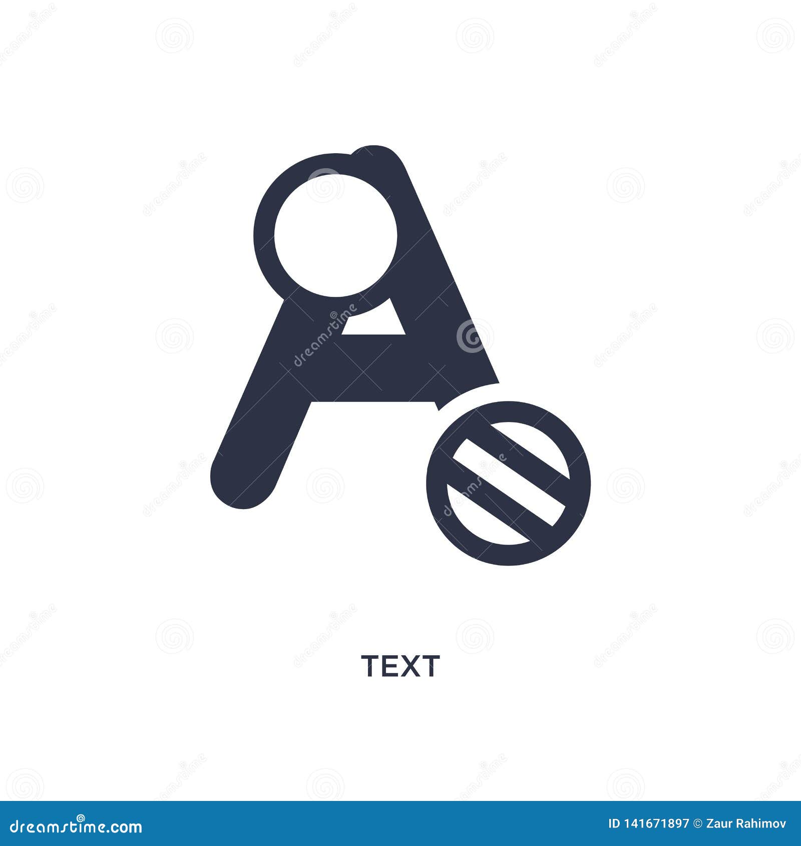 Text Icon on White Background. Simple Element Illustration from ...