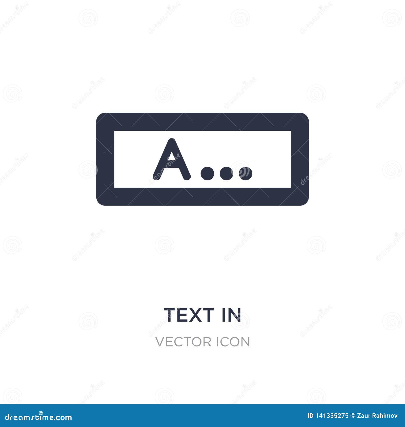 Text in Icon on White Background. Simple Element Illustration from UI ...