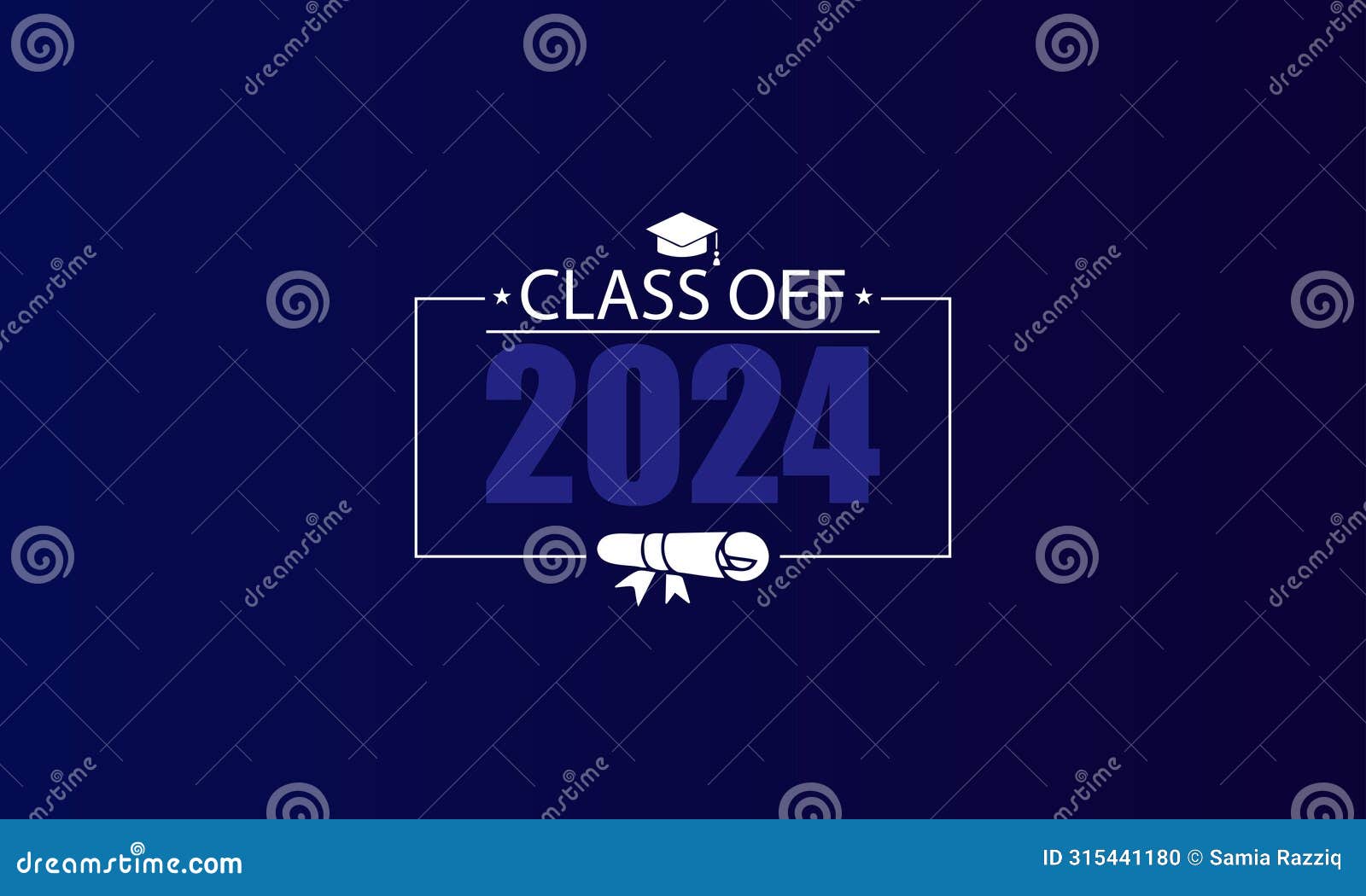 Text Illustration Design To Congratulate the Class of 2024 Stock Vector ...