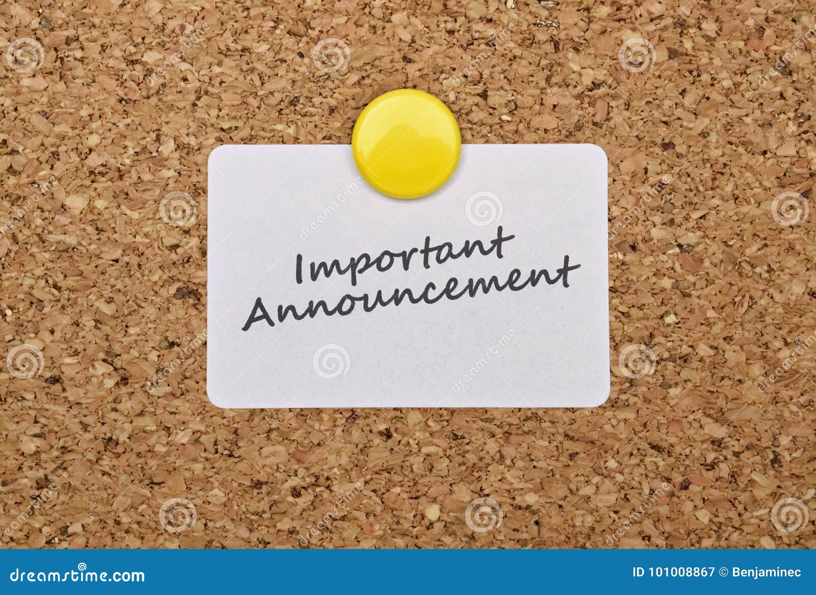 An Important Announcement Sentence Was Written. Wooden Concept Studio ...