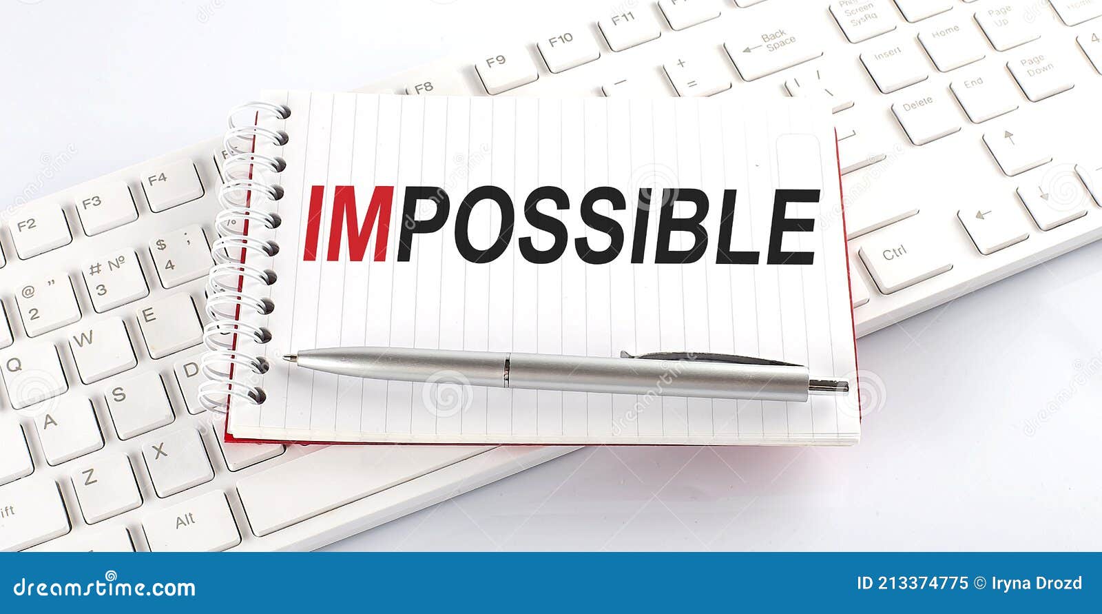 Text IMPOSSIBLE on Keyboard on the White Background Stock Image - Image ...