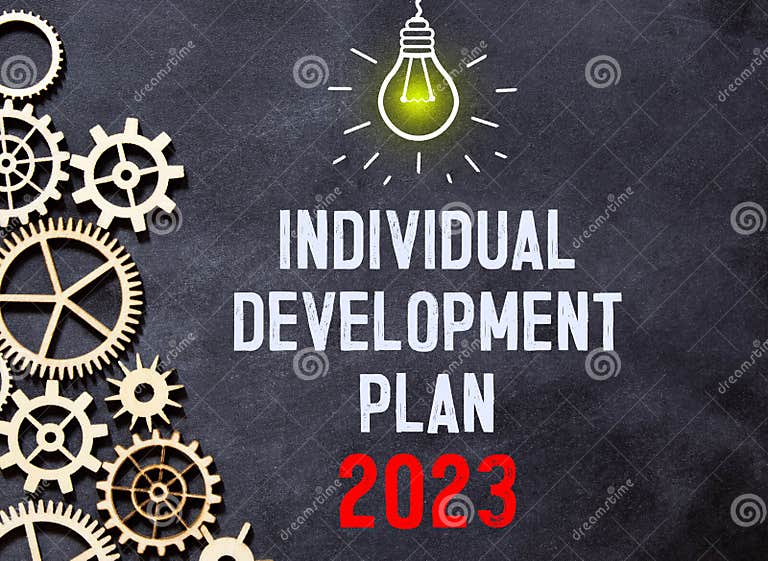 Text INDIVIDUAL DEVELOPMENT PLAN 2023 on Black Background Stock Photo ...