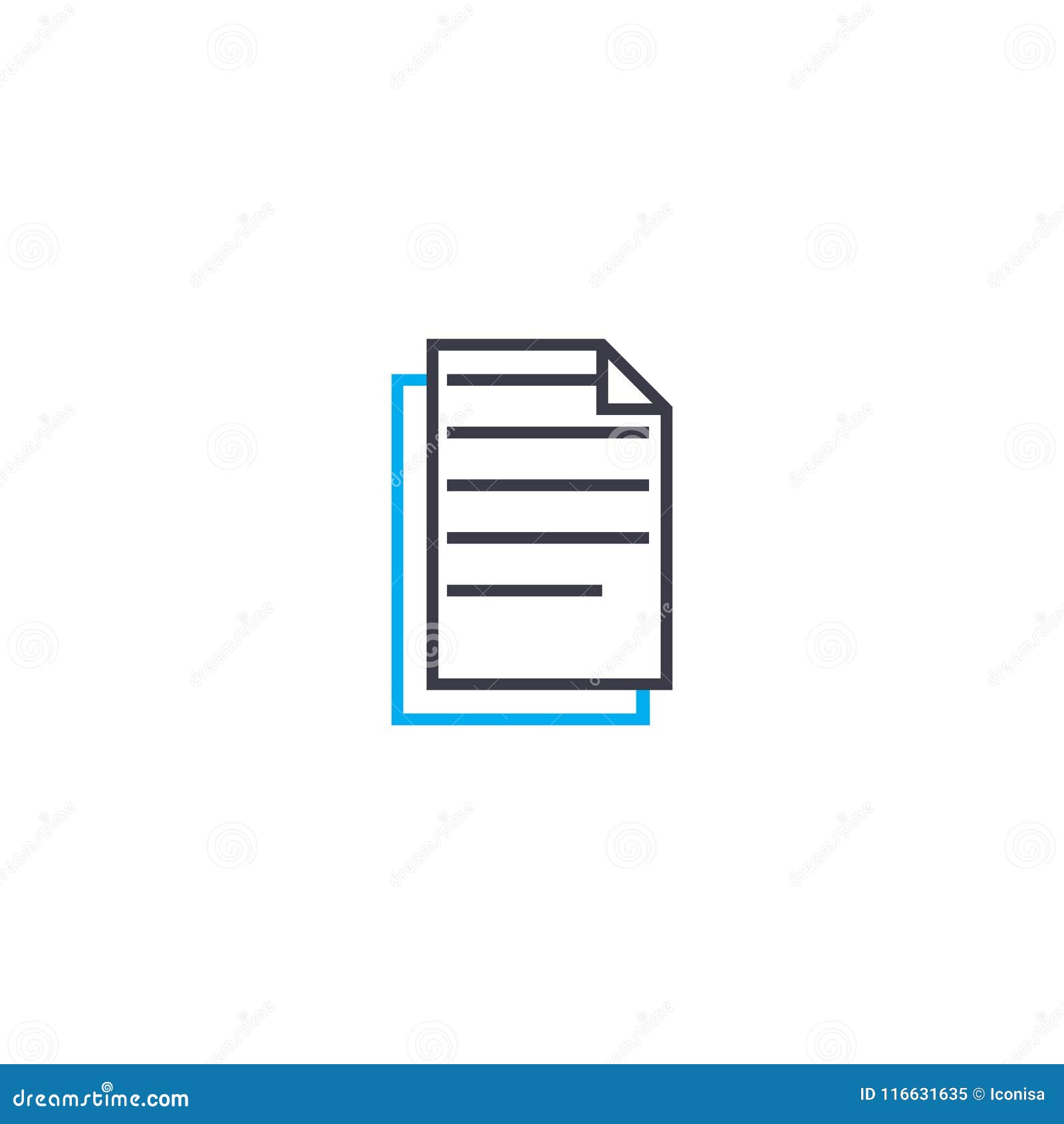 Text Information Vector Thin Line Stroke Icon. Text Information Outline ...