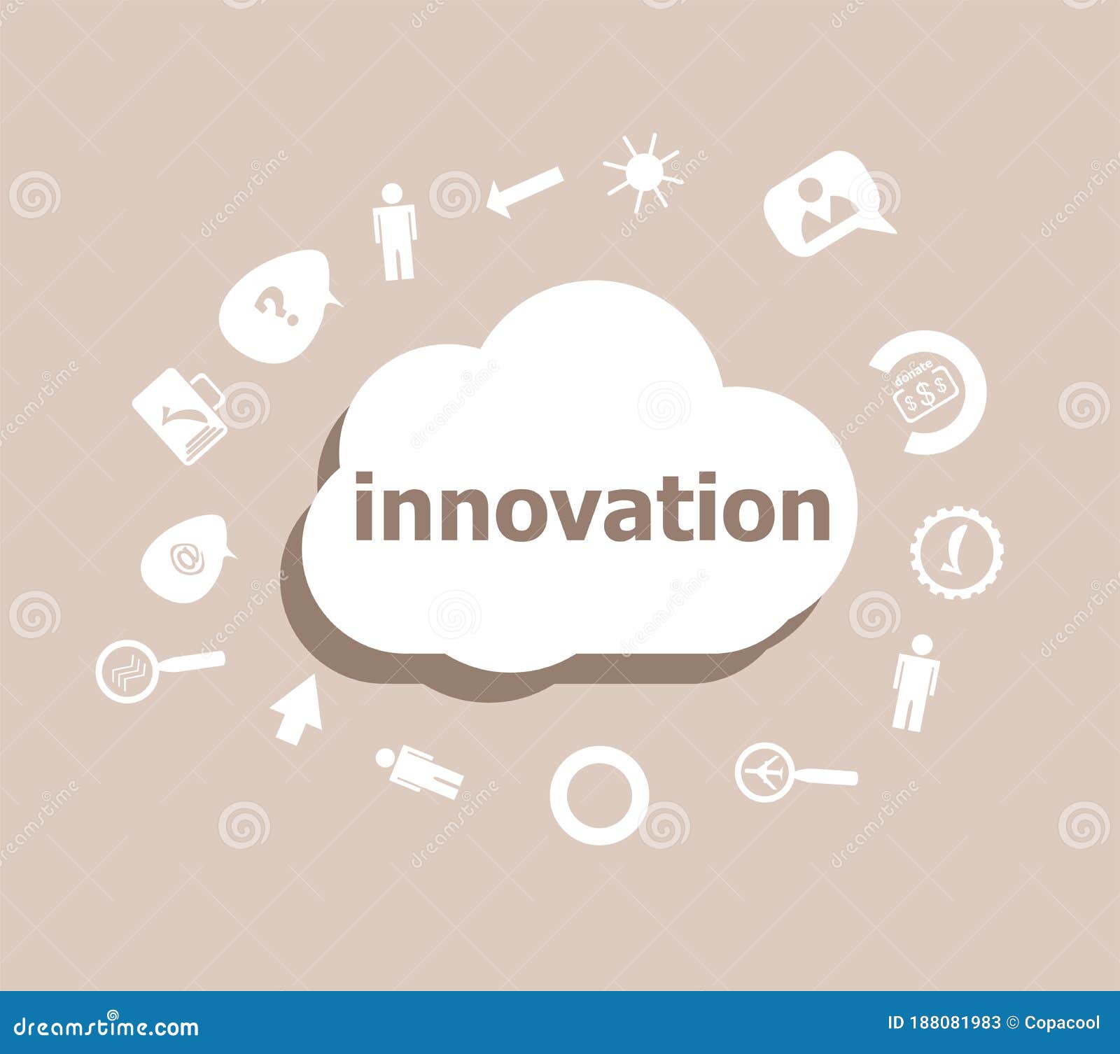 Text Innovation. Business Concept Stock Illustration - Illustration of ...