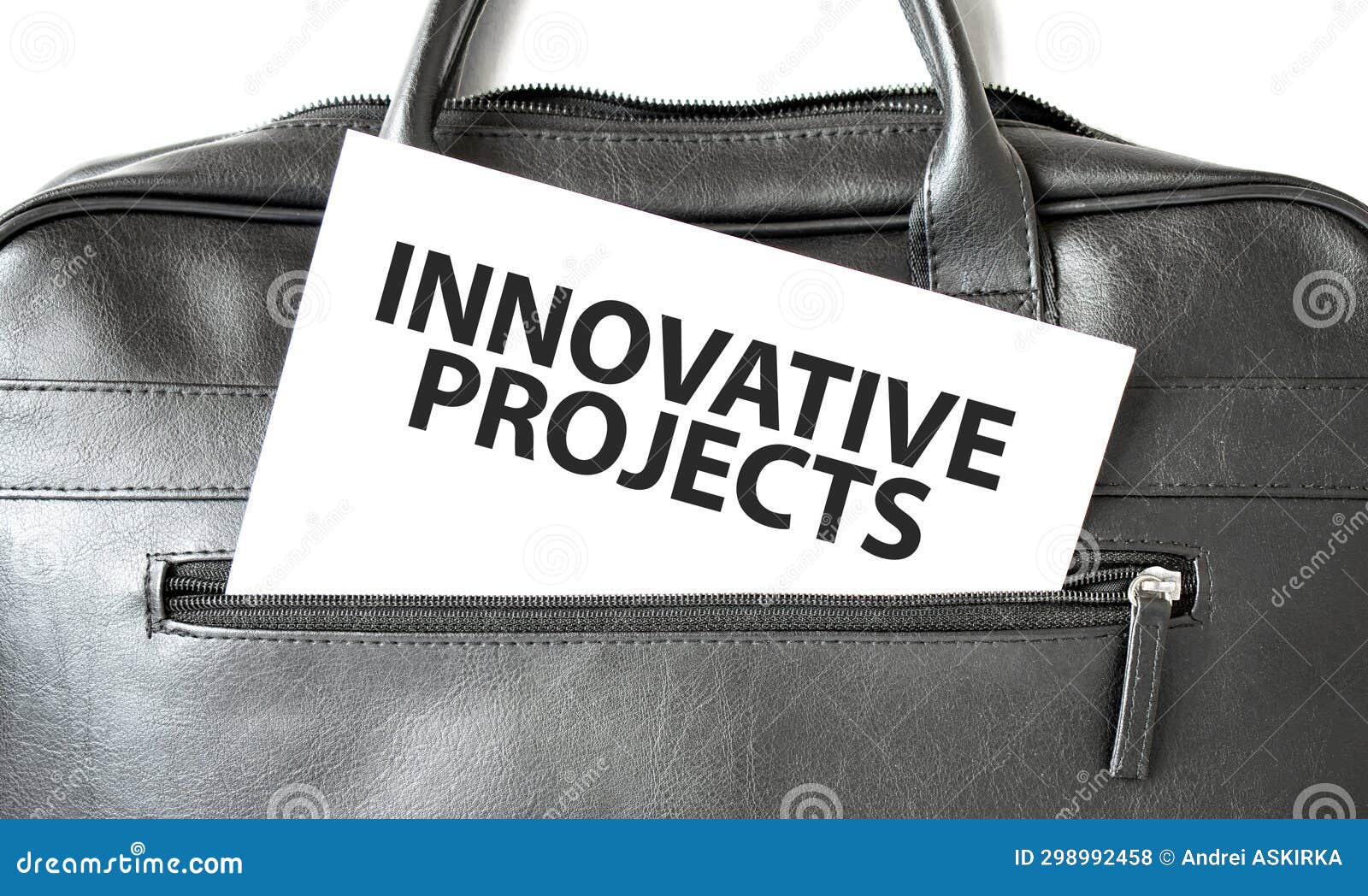 Text Innovative Projects Writing on White Paper Sheet in the Black ...