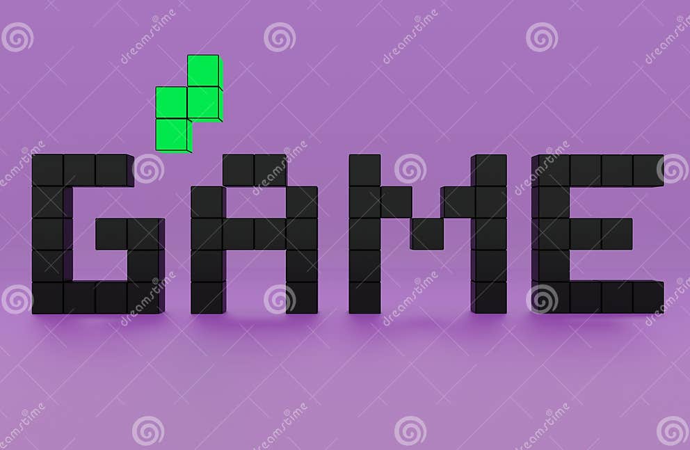 The Text of the Inscription Game Stock Illustration - Illustration of ...