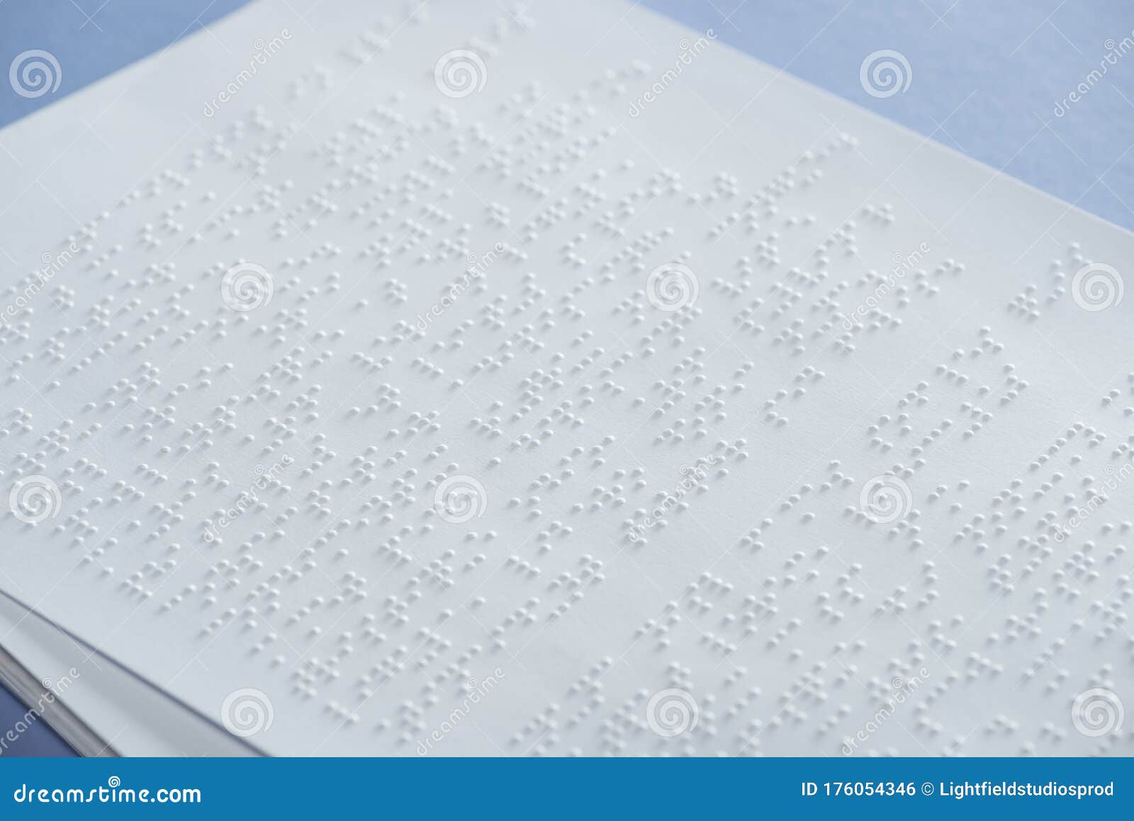Text in International Braille Code on White Paper Isolated on Violet ...