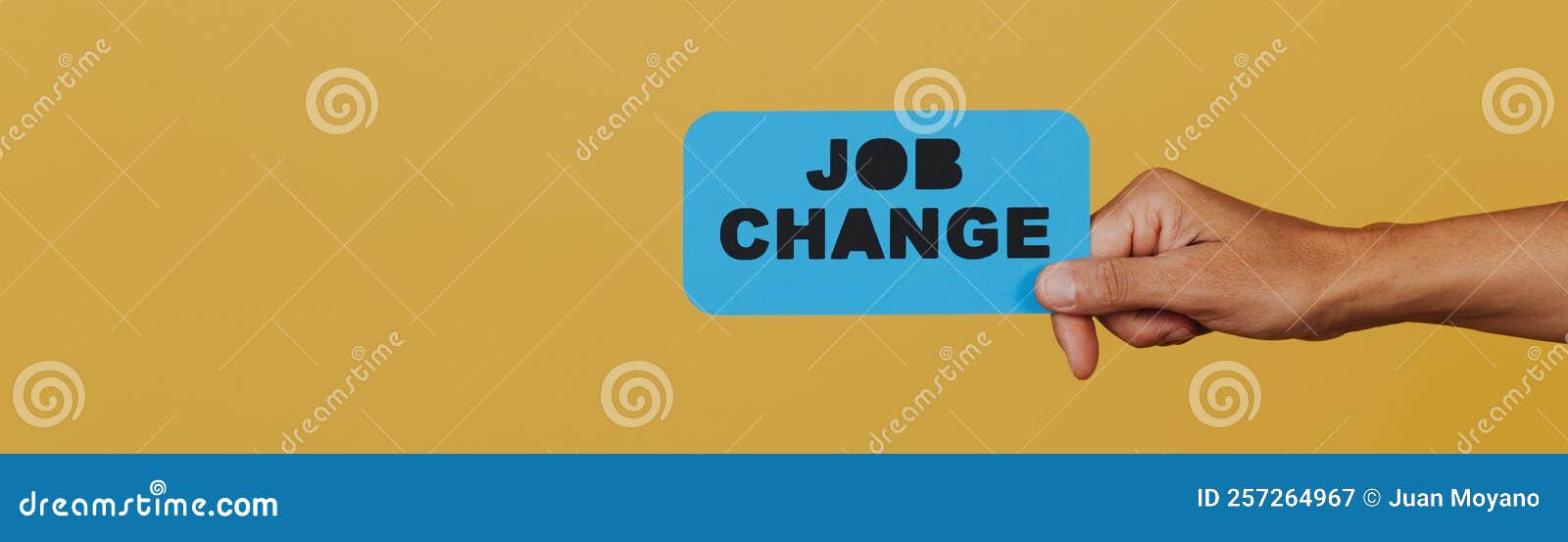 Text Job Change in a Signboard, Banner Format Stock Image - Image of ...