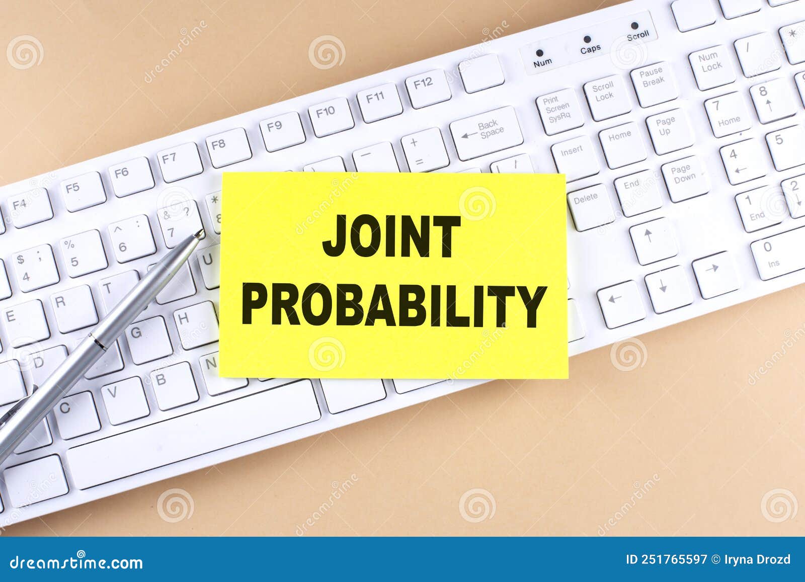 Text JOINT PROBABILITY Text on a Sticky on Keyboard, Business Concept ...