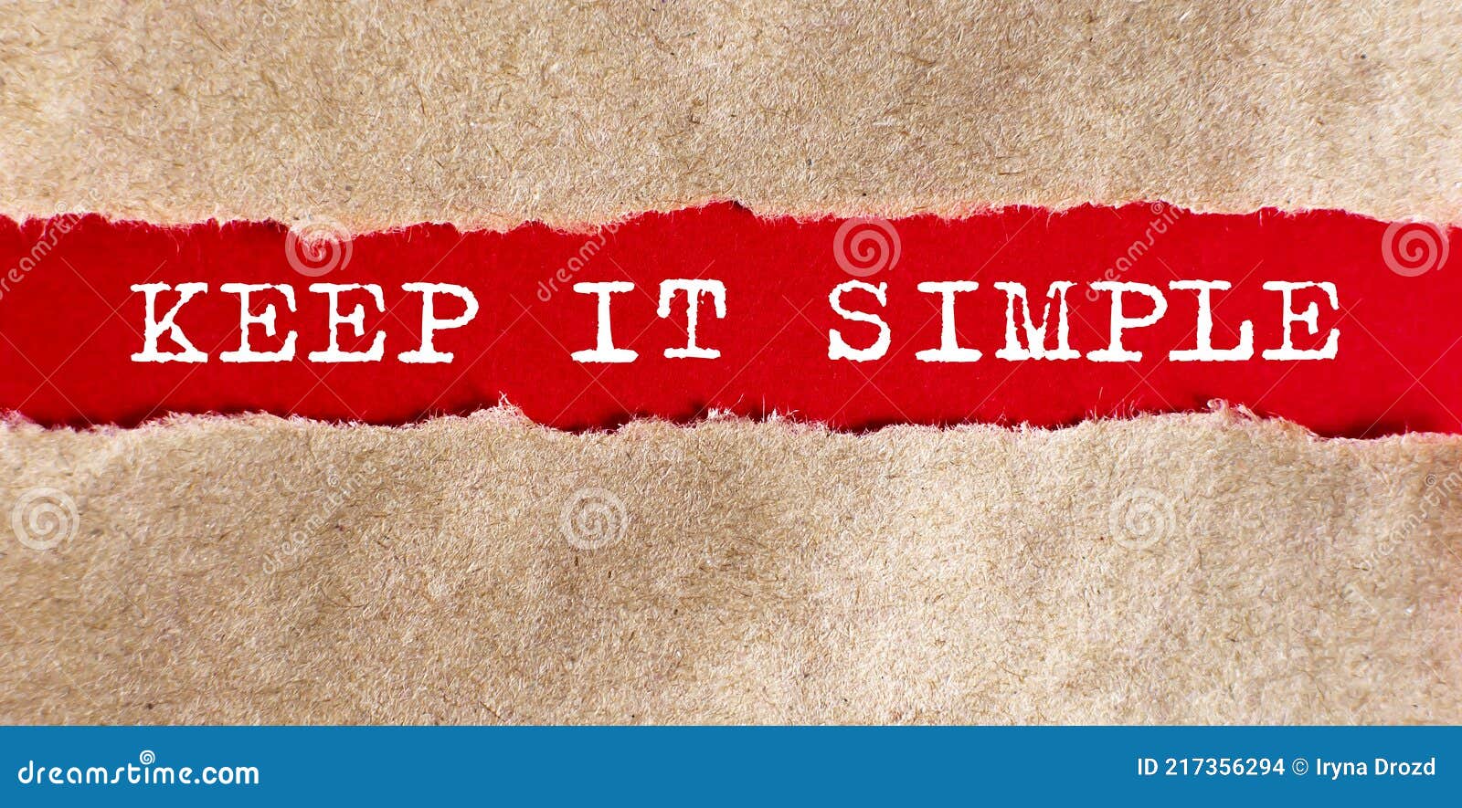 The Text KEEP it SIMPLE Appearing Behind Torn Paper Stock Photo - Image ...