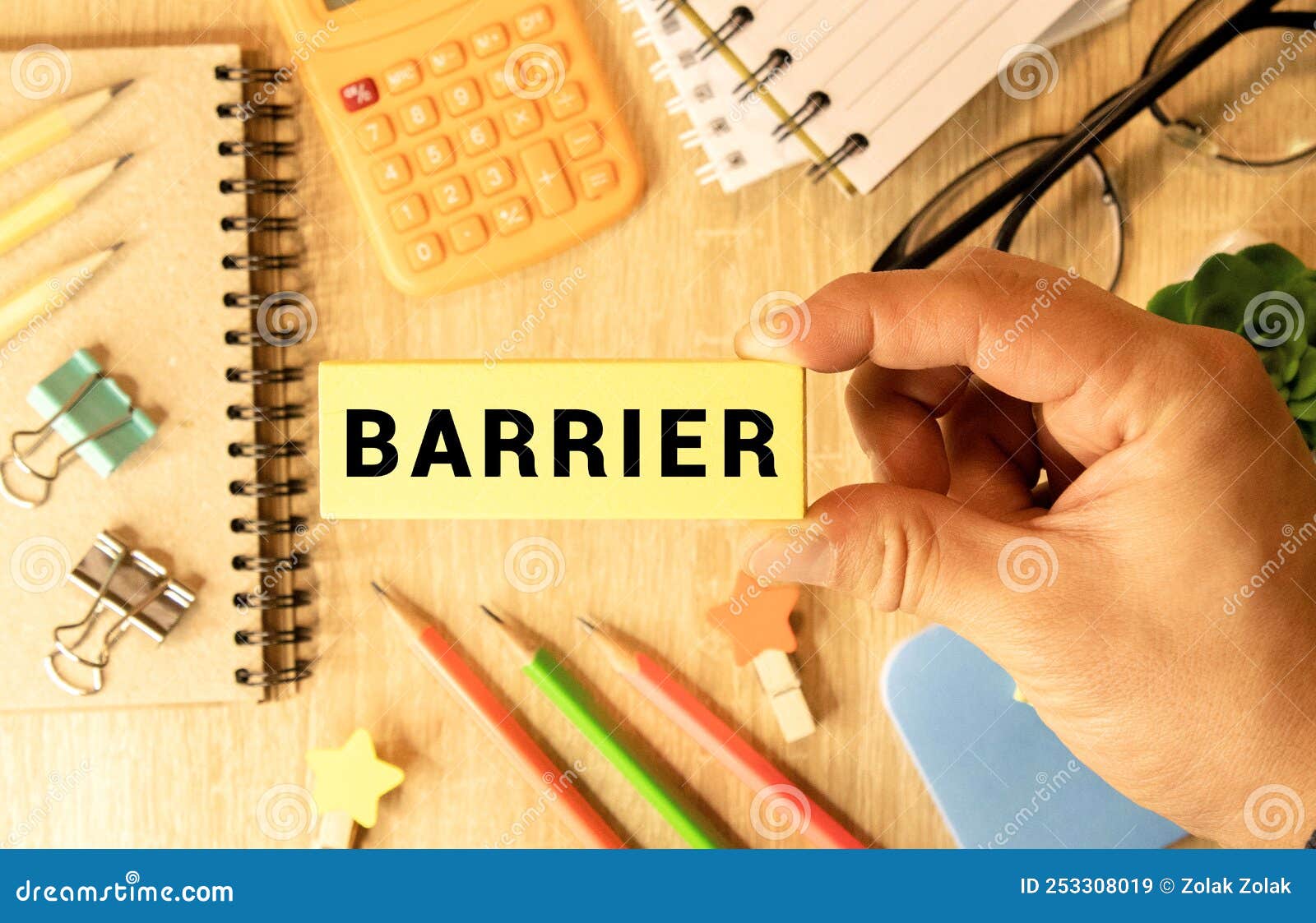 Text Language Barrier Appearing Behind Torn Brown Paper Stock Image ...