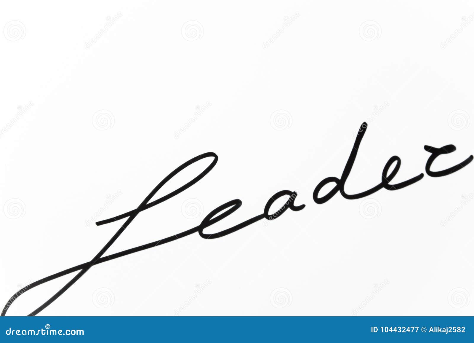 Text `Leader` on White Background Stock Image - Image of direction ...