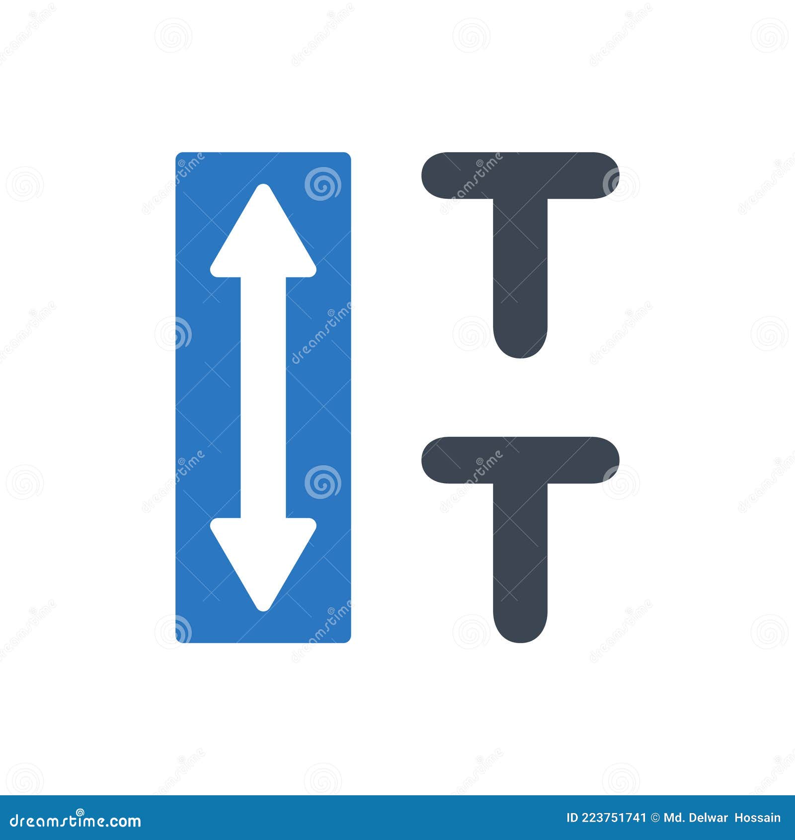 Text leading icon stock vector. Illustration of paragraph - 223751741