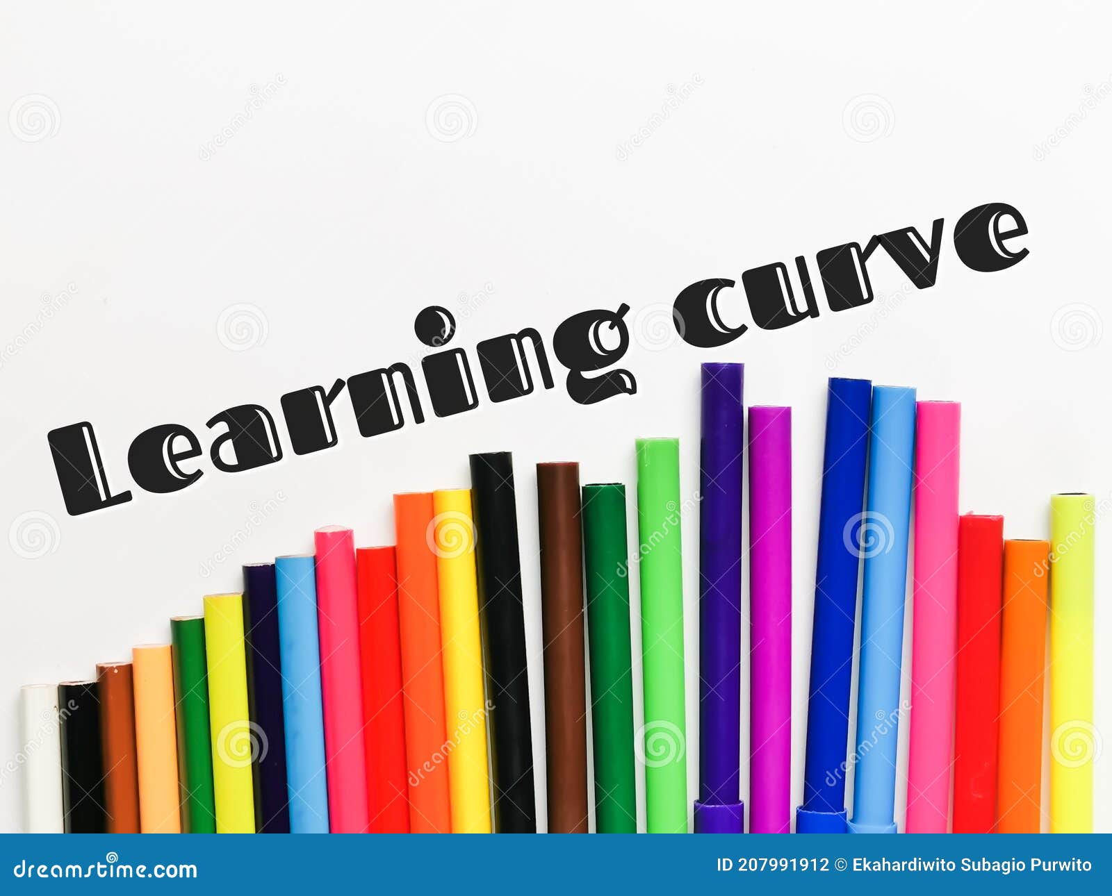 Learning Curve Text With Marker Royalty-Free Stock Photo ...