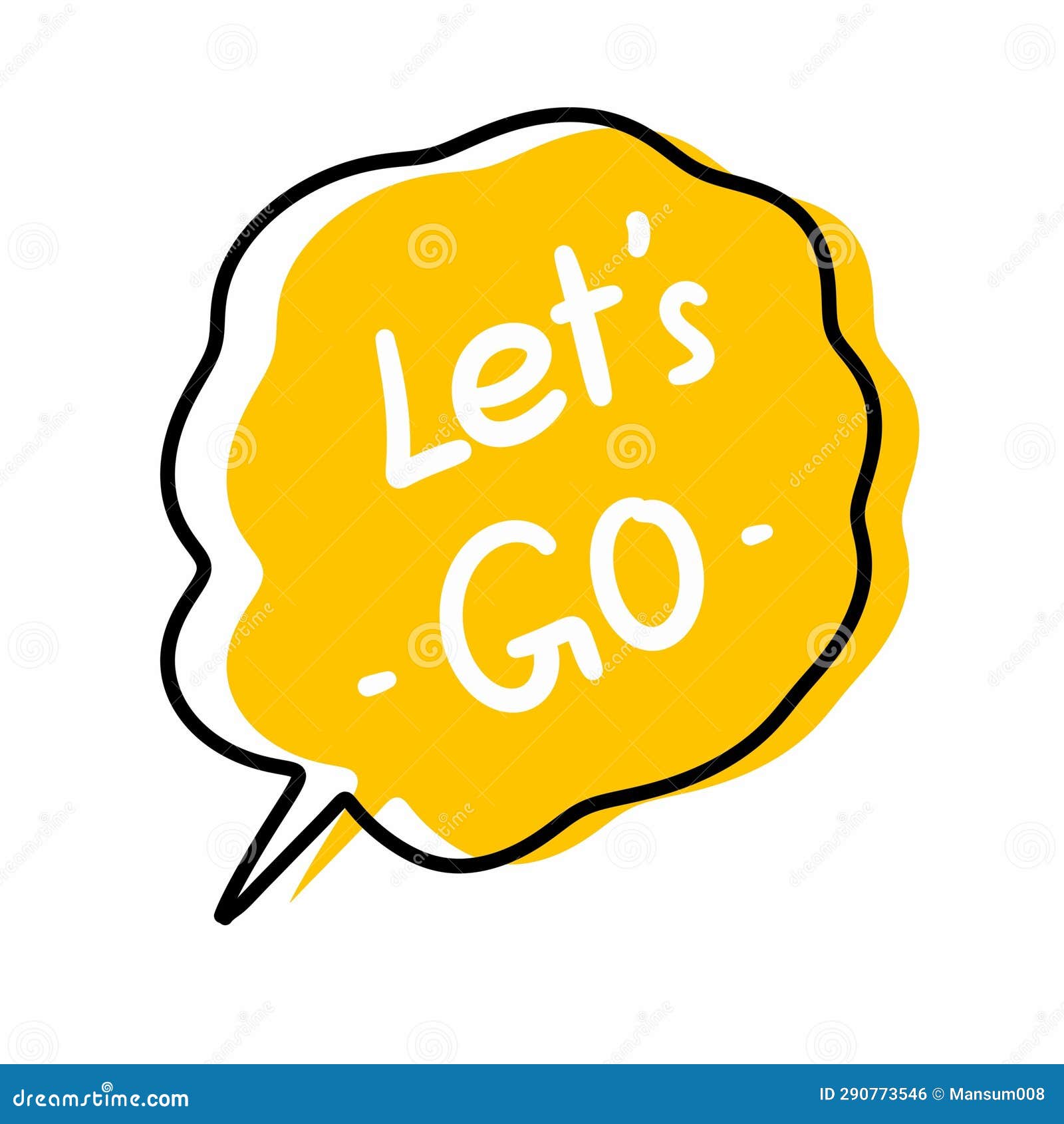 Text let go speech bubble stock illustration. Illustration of word ...