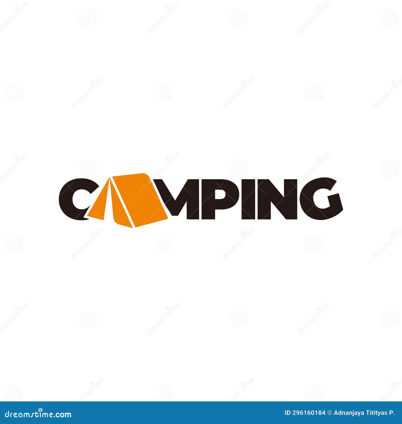 Text Letter Camping Tent Symbol Typograph Vector Stock Vector ...