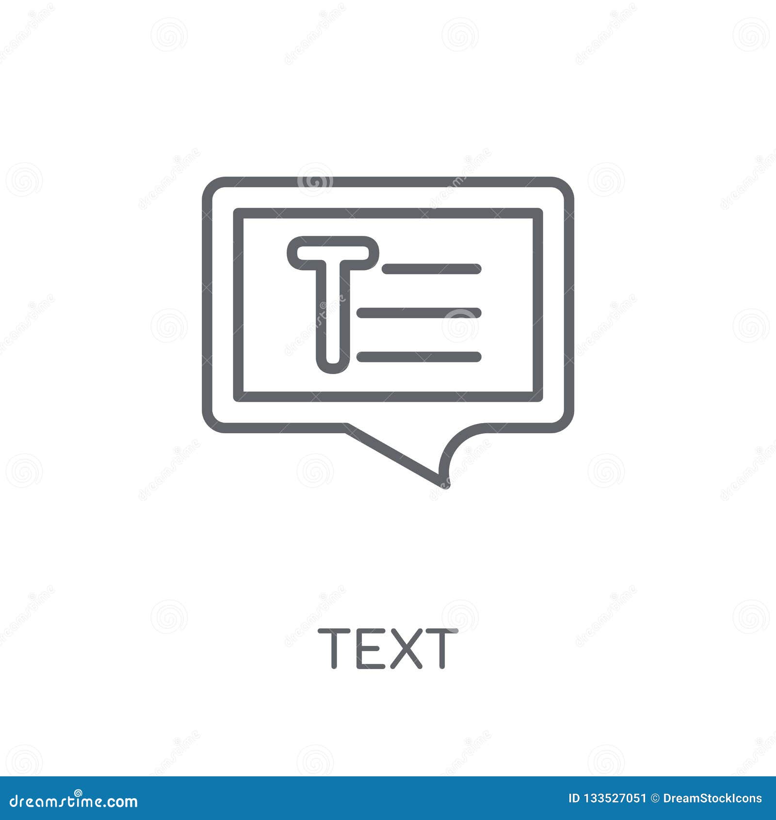 Text Linear Icons, Signs, Symbols Vector Line Illustration Set ...