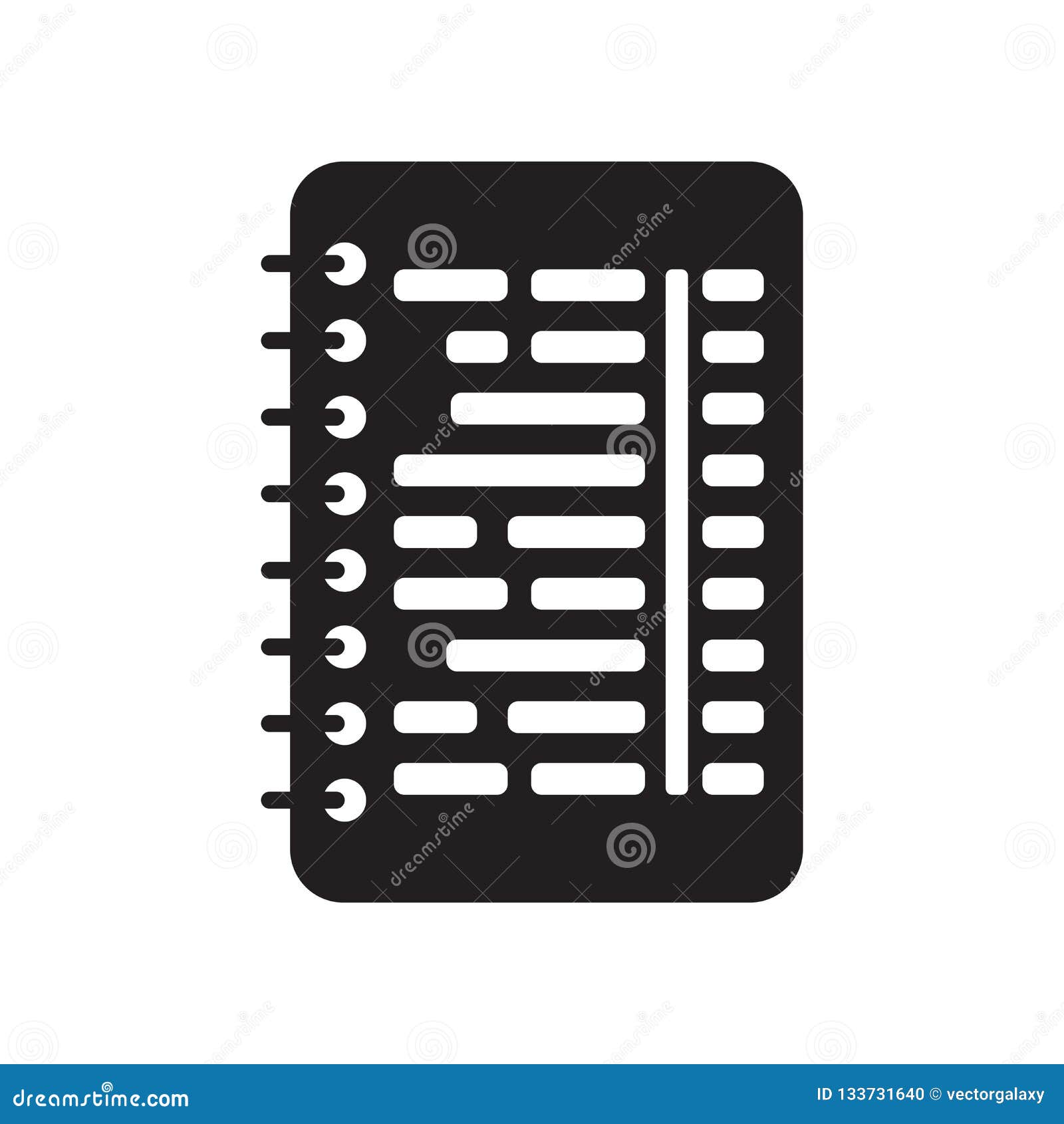 Text Lines Icon Isolated on White Background Stock Vector ...