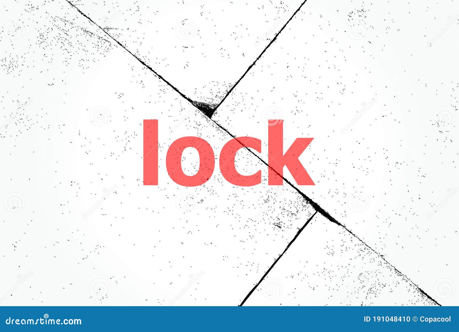 Text Lock. Security Concept Stock Illustration - Illustration of ...