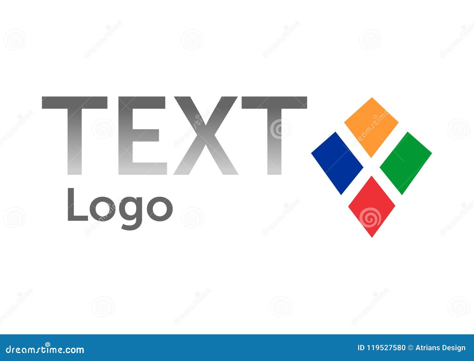 Text Logo for Company or Business Stock Illustration - Illustration of ...