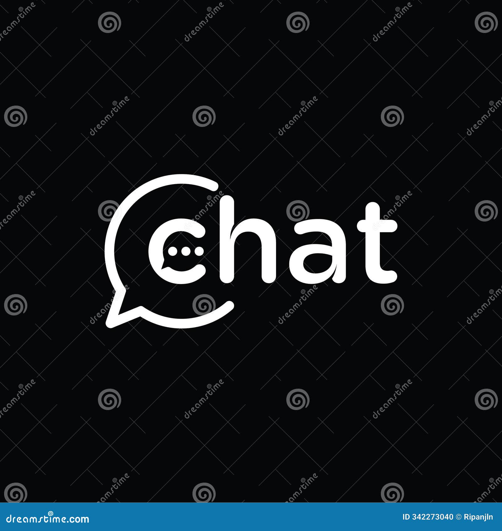 Text Logo Typography Chat, Symbol Message Talk Communication Logo ...
