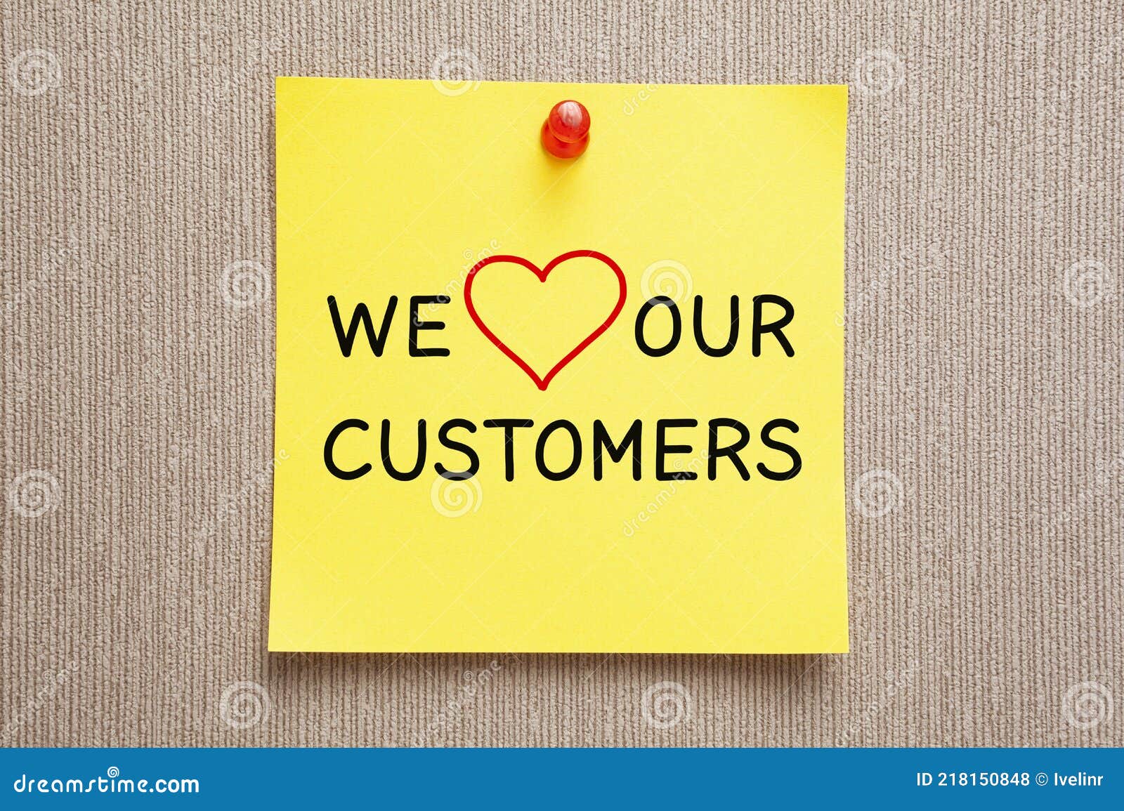 We Love Our Customers Sticky Note Concept Stock Photo - Image of ...