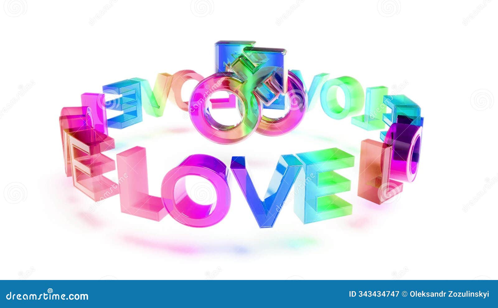 Text love signs 3d stock illustration. Illustration of handmade - 343434747