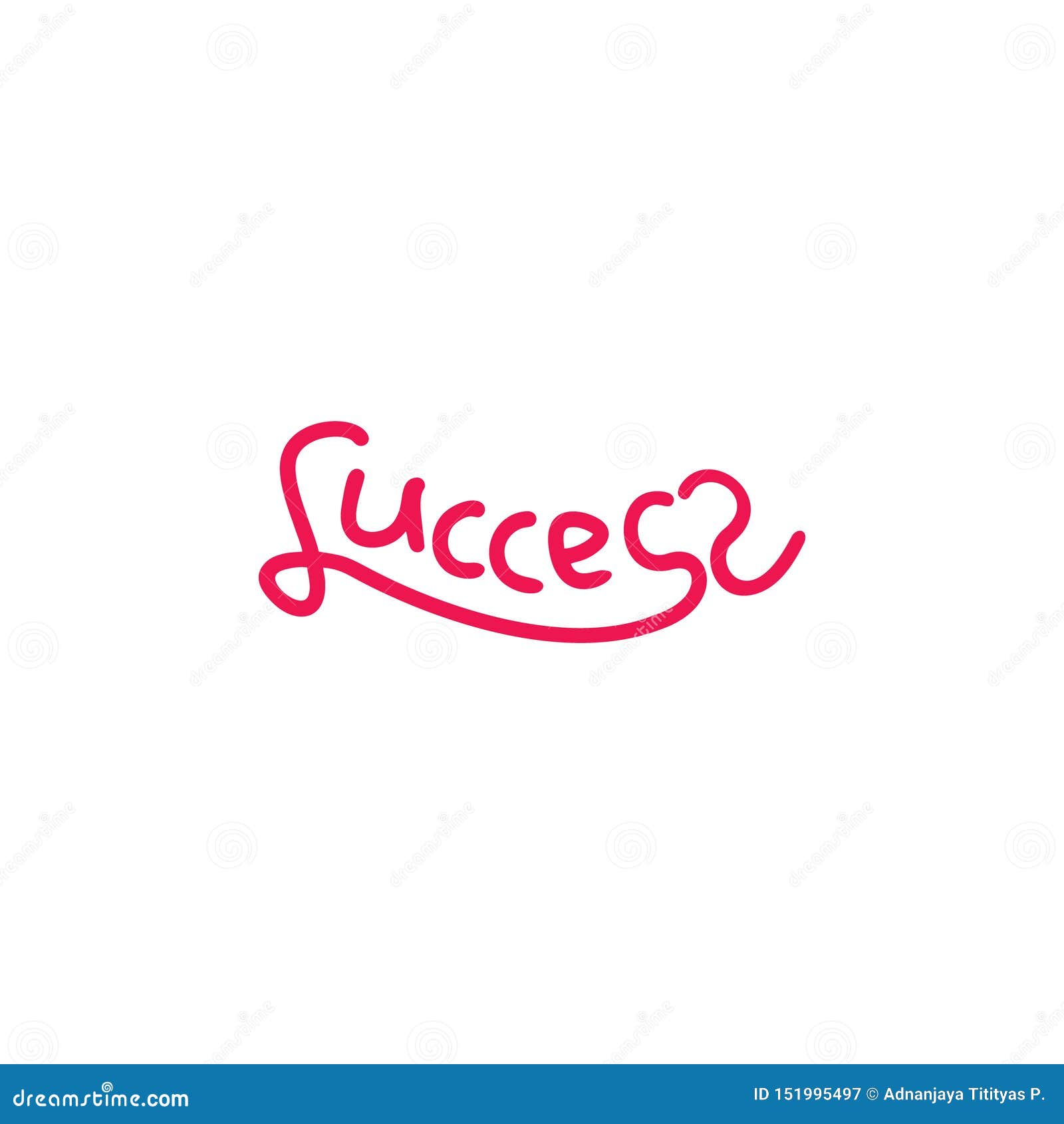 Text Love Success Hand Lettering Design Vector Stock Vector ...