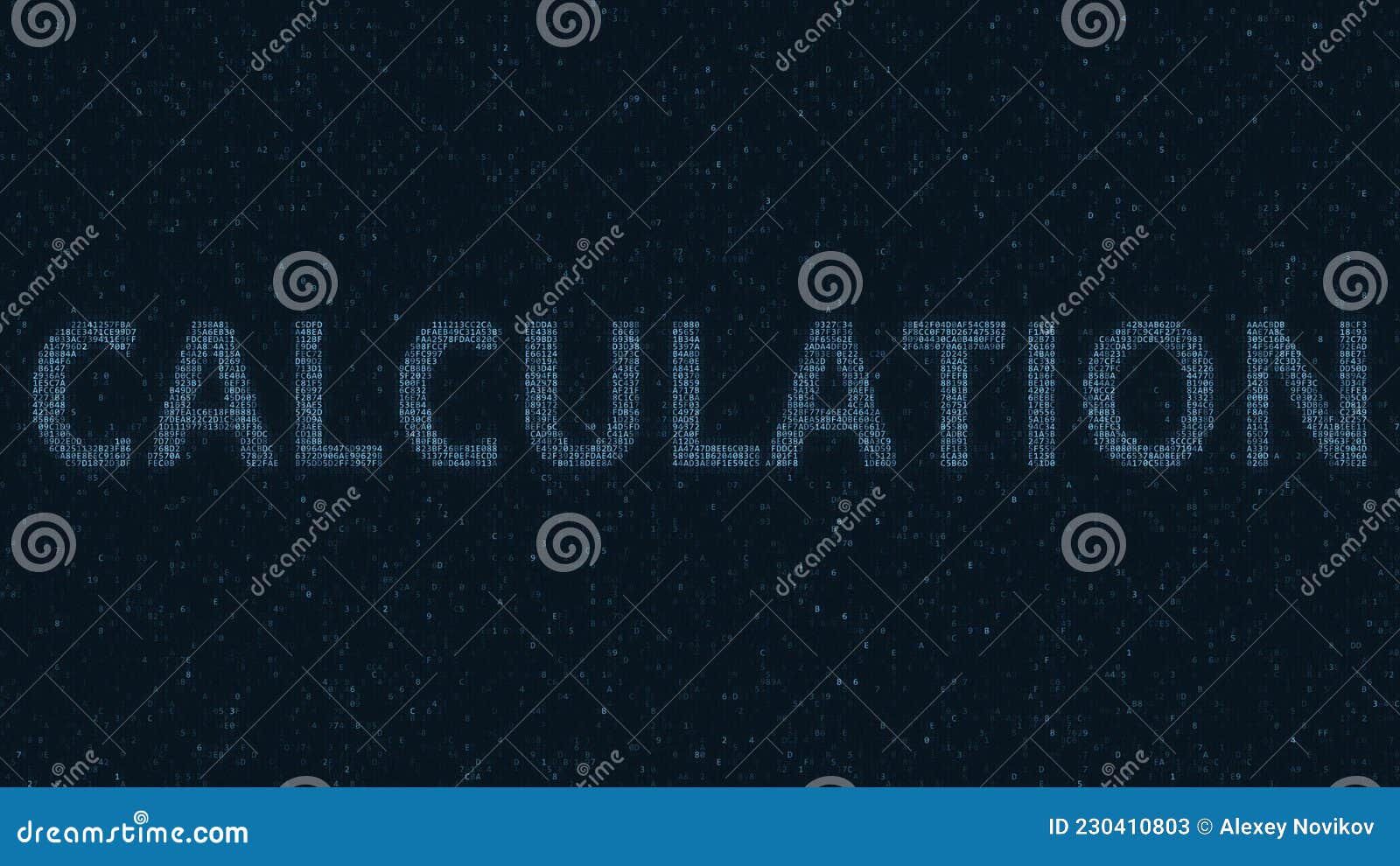 CALCULATION Text Made with Many Symbols on Computer Screen, 3d ...