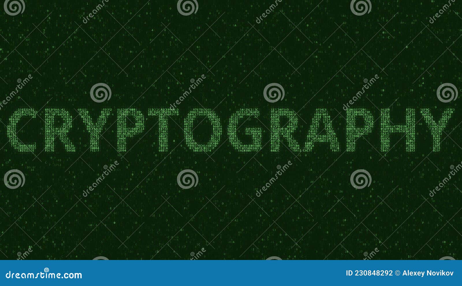 Cryptography Text Consisting Of Many Symbols On Computer Monitor 3d Rendering Stock