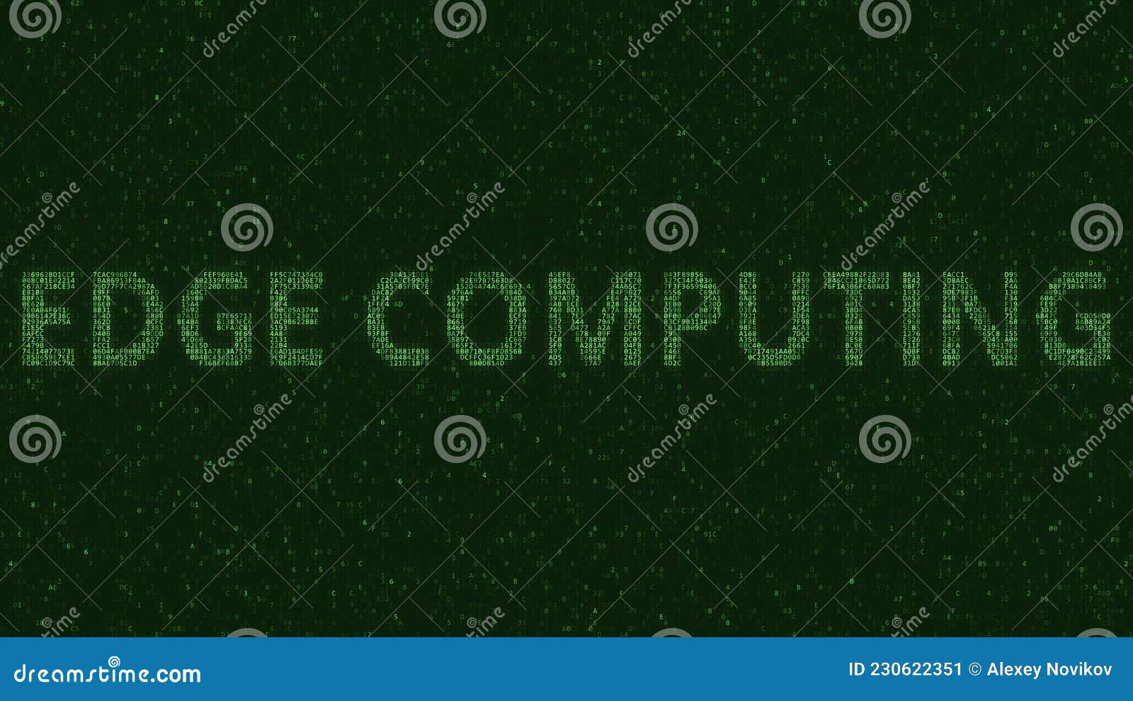 Edge Computing Text Consisting Of Many Symbols On Computer Monitor 3d Rendering Stock