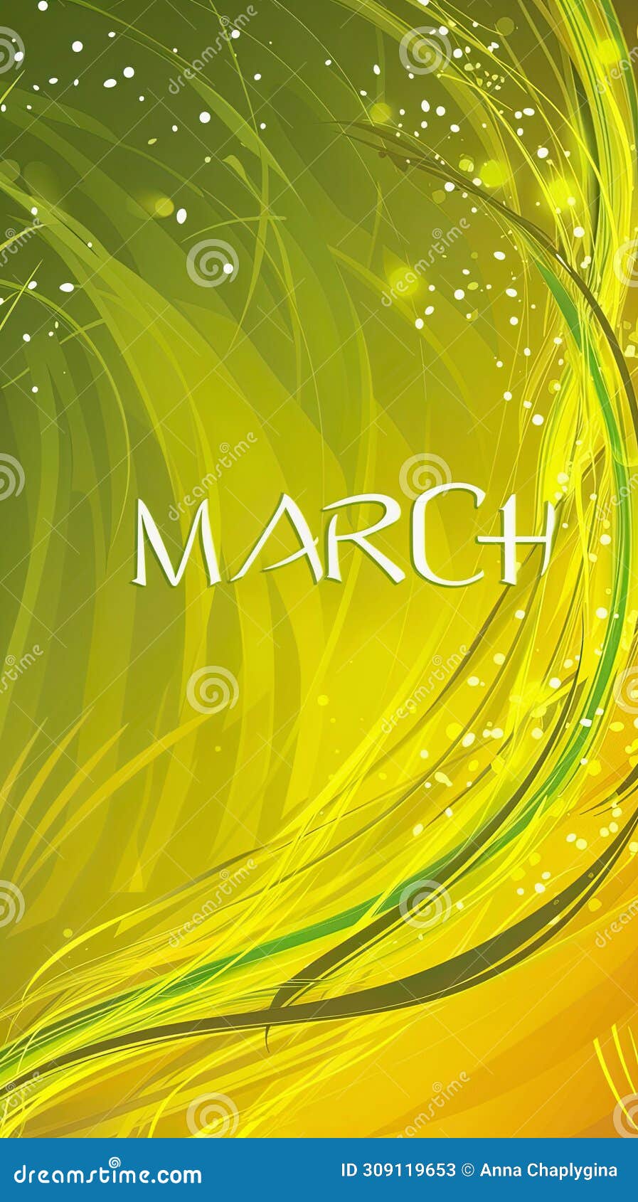 Text MARCH on Abstract Green Grass Background Stock Image - Image of ...