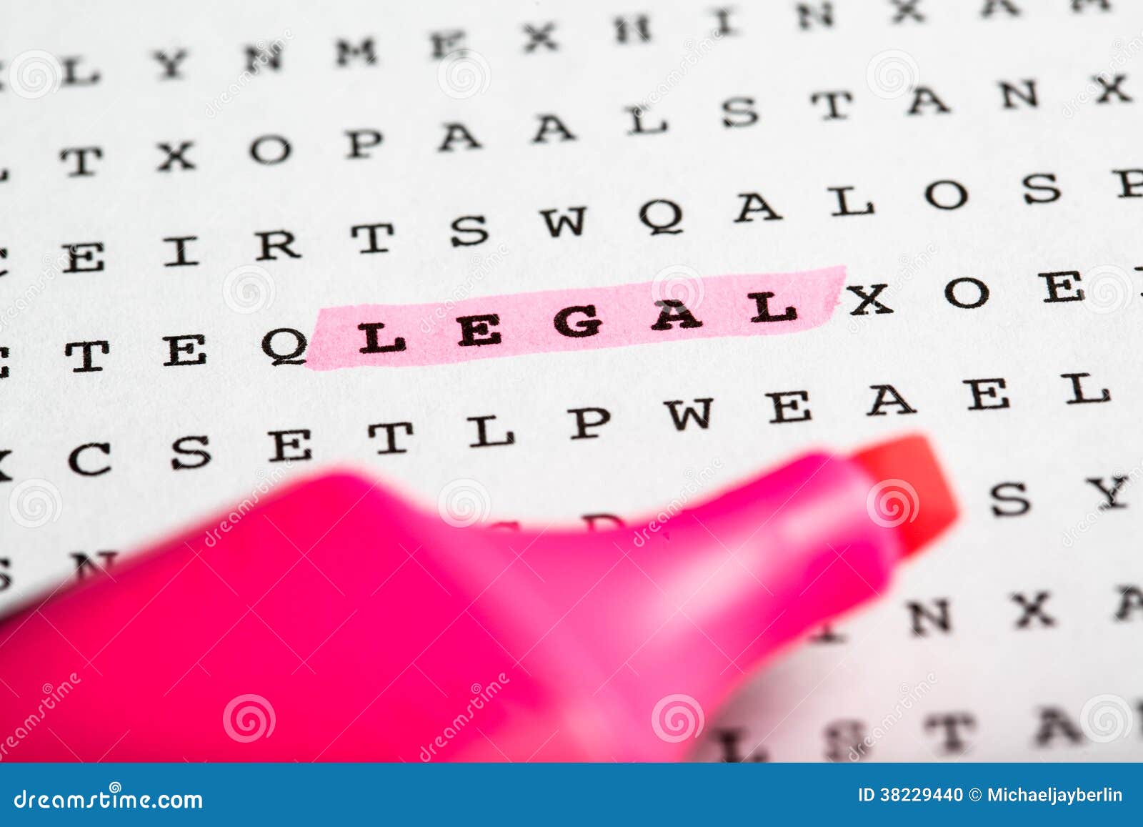 Text Marker on Word Puzzle - Newsletter Stock Photo - Image of paper ...