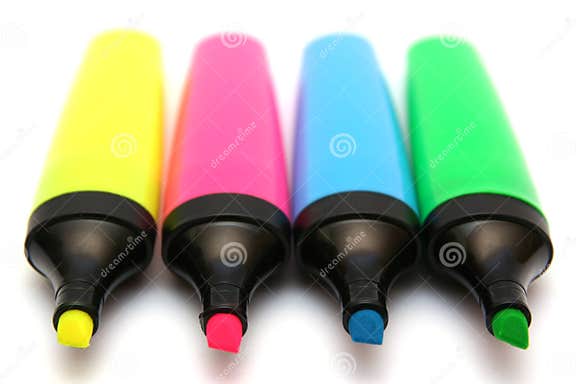 Text markers stock photo. Image of bright, green, colored - 7857996