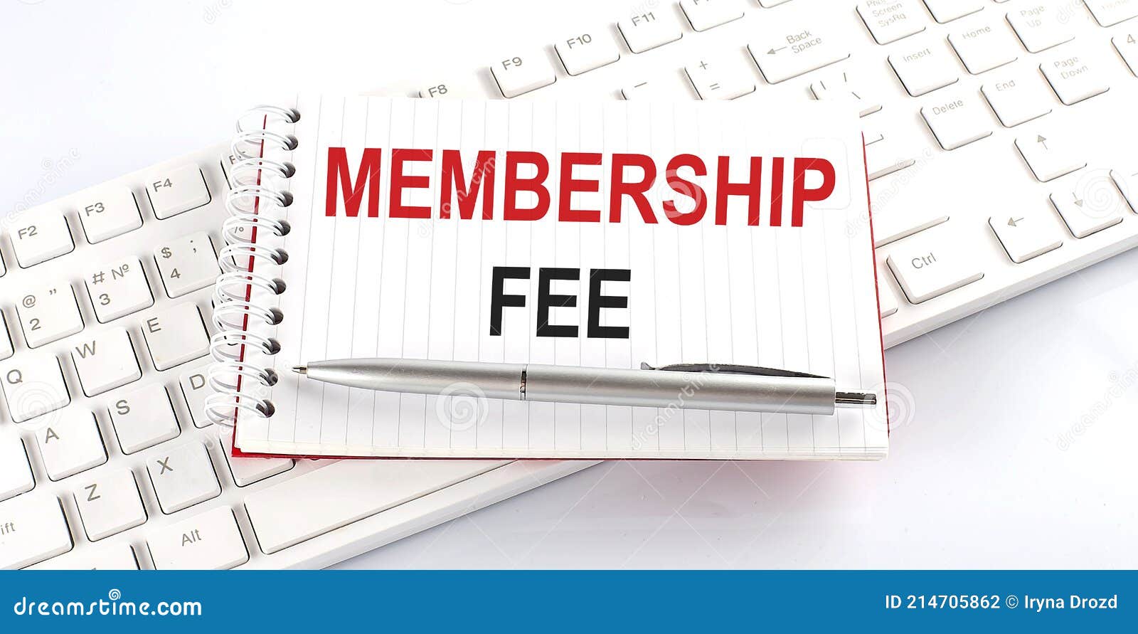 Text MEMBERSHIP FEE on Keyboard on the White Background Stock Photo ...