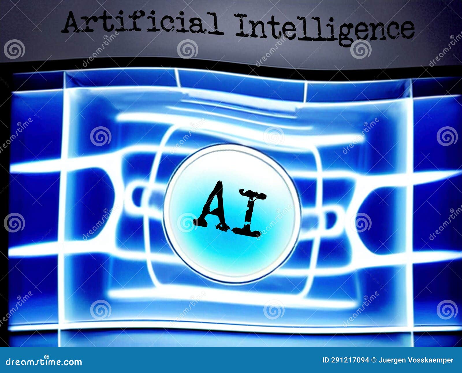 Text Message AI - Artificial Intelligence. Text Written with a Vintage ...