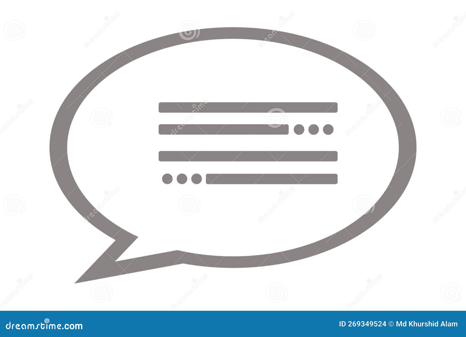 Text Message Chat Icon. Speech Bubble with Text Lines. Comment Icon ...