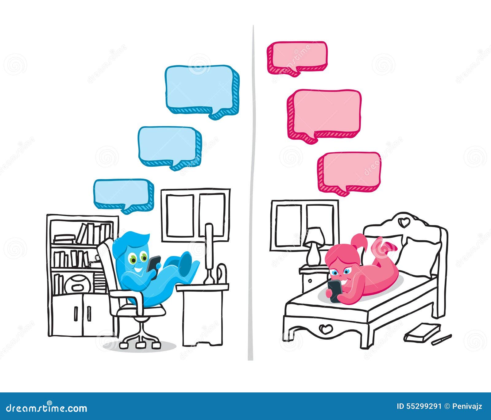 Text message conversation stock vector. Illustration of design - 55299291