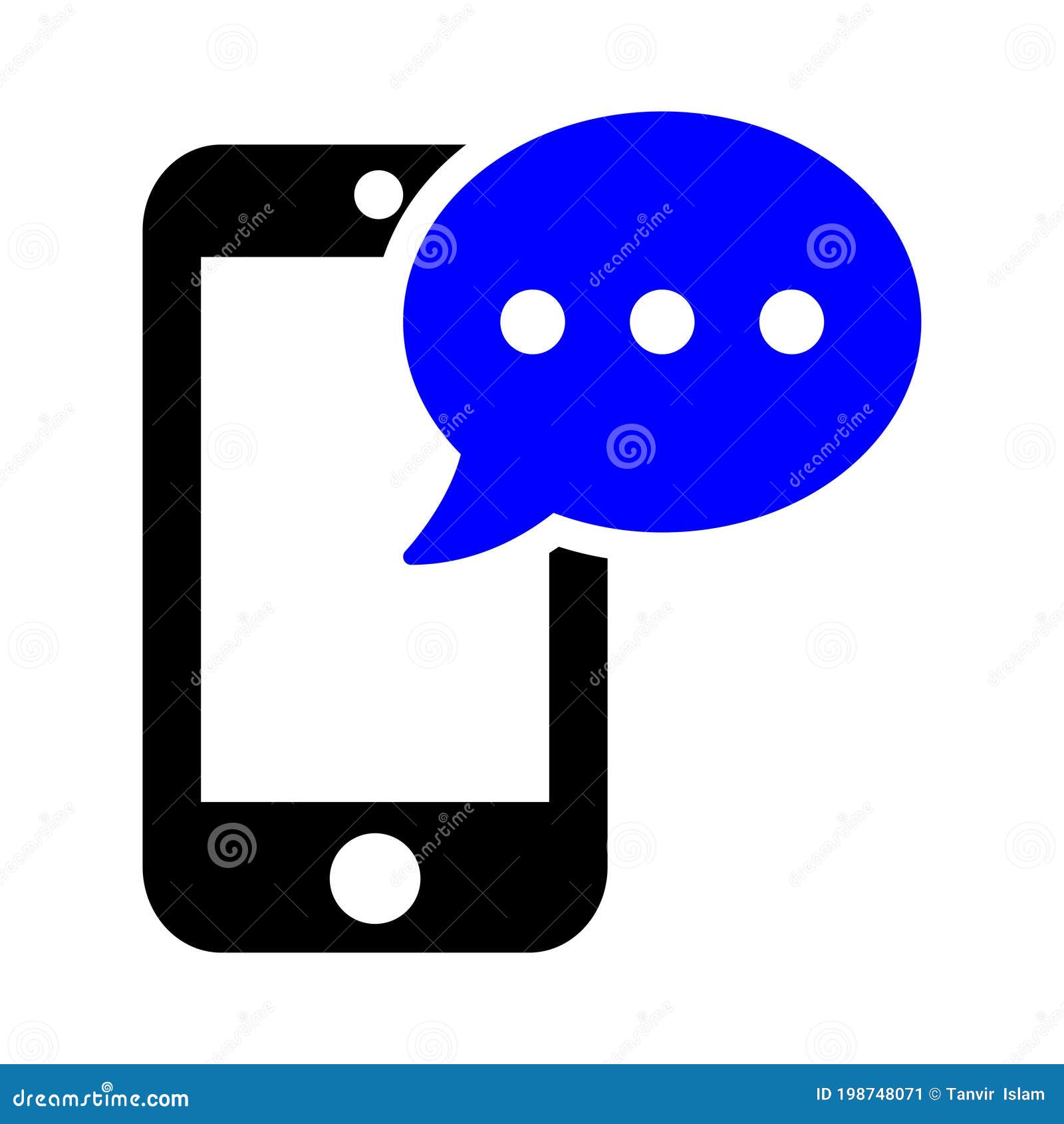 Text Message Icon stock vector. Illustration of vector - 198748071