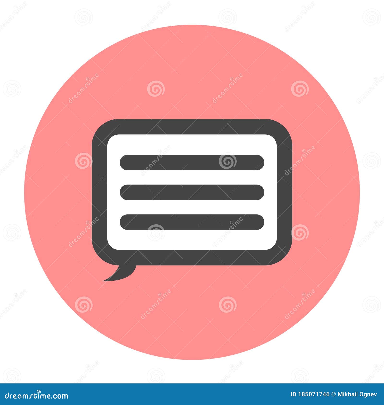 Text message icon stock vector. Illustration of simple - 185071746