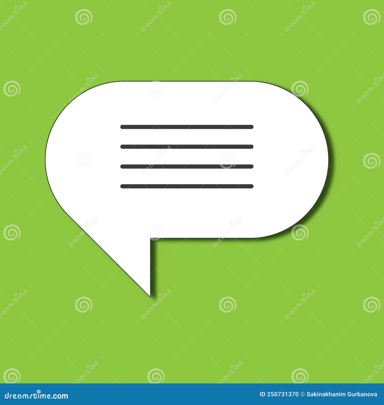Text Message Icon, Speech Bubble Symbol Stock Vector - Illustration of ...