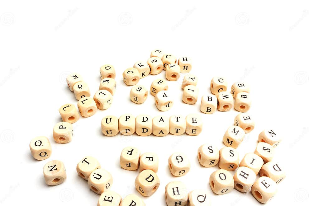 Text Message Isolated on White Background Building a Message: Update ...