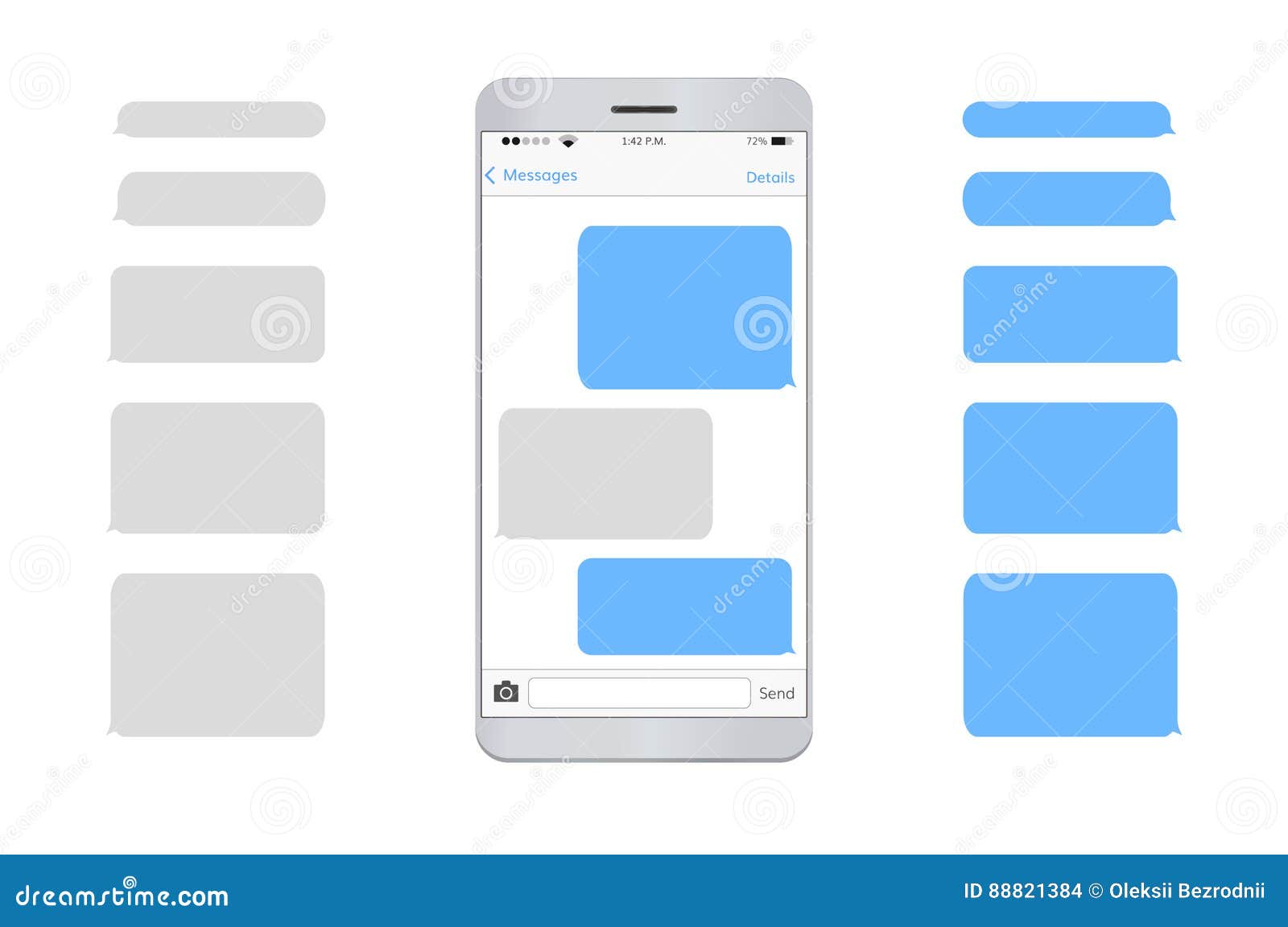 Text Message Mobile Phone. Empty Stock Vector - Illustration of ... Text Message Mobile Phone. Empty Stock Vector - Illustration of ...