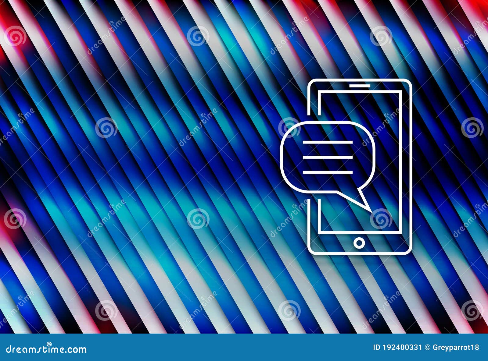 Text Message Phone Icon Colorful Bright Motion Background Illustration ...